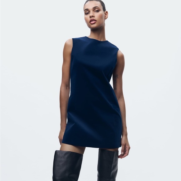 Zara | Dresses | Zara Limited Edition Velvet Cotton Voluminous Dress ...